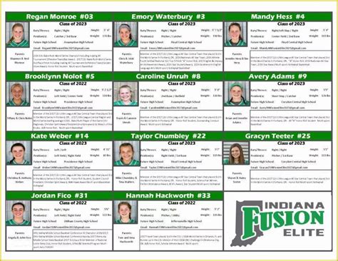 Free Softball Player Profile Template Pdf