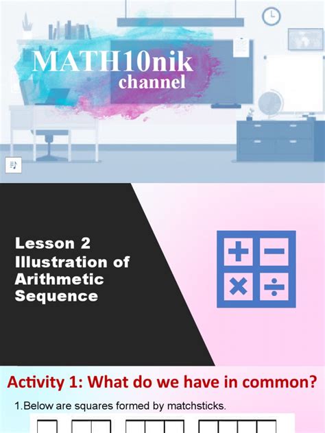 illustration of arithmetic sequence pdf mathematics arithmetic