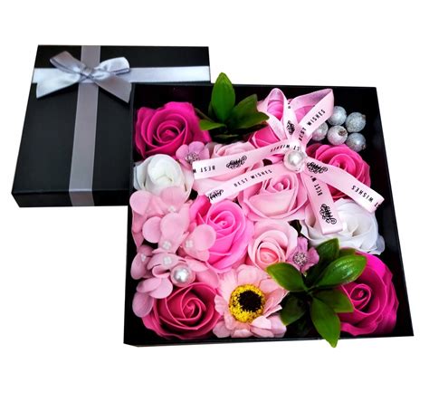 Flower Box Pachn Cy Mydlany Bukiet R E Prezent