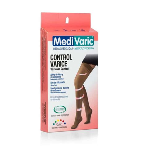Medias de Compresión Mediana al Muslo 15 20 mmHg Elegancia y