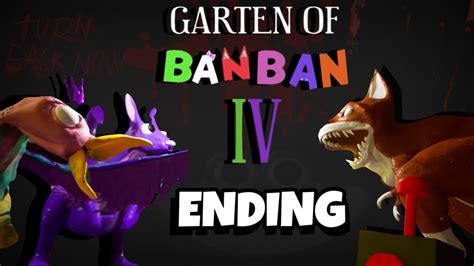 Garten Of Banban 4 Jester Chase Scene And Jumpscare Final Endings