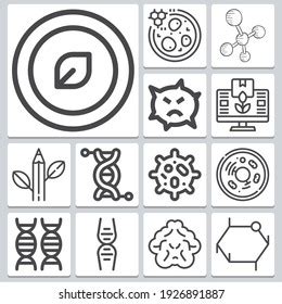Gravity Icons Set Outline Set Gravity Stock Vector Royalty Free