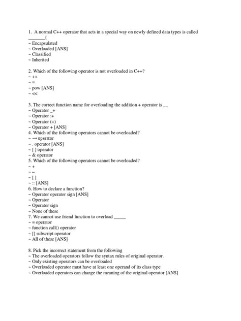 unit2 mcqs pdf inheritance object oriented programming class computer programming