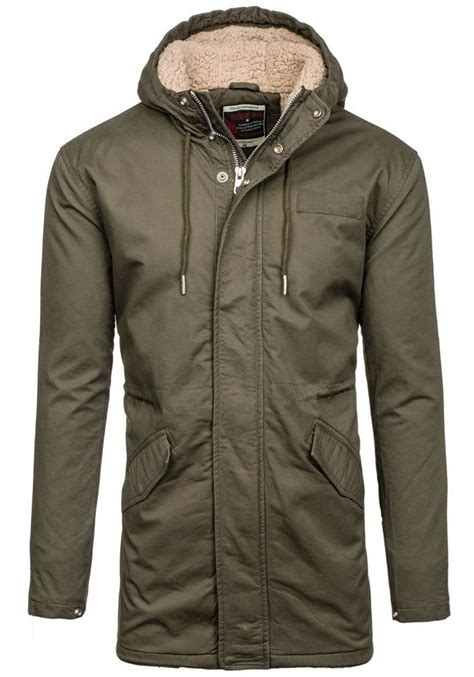 Kurtka męska zimowa parka khaki Denley 1682