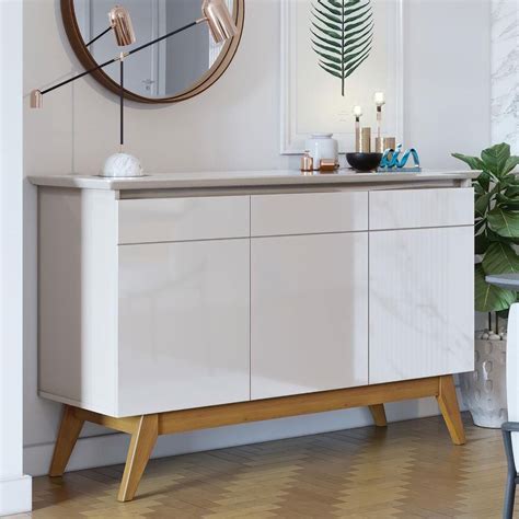 Aparador Buffet Retro Porta Dallas Off White Rpm Moveis Casas Bahia