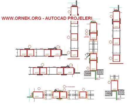 Proje Sitesi Demir kapı nokta detay Autocad Projesi