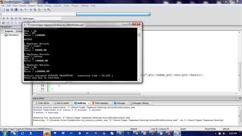 struct with pointers c programming language youtube
