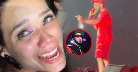 Andrea San Mart N Rompe En Llanto Al Ver A Anuel Aa En Concierto