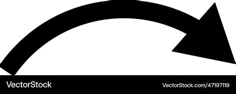 Curved Arrow Icon Isolated On White Background Vector Image