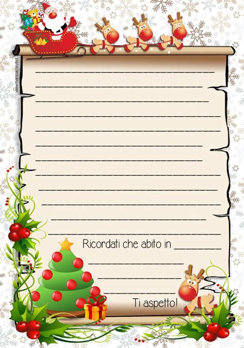 Letterina Di Babbo Natale Da Scaricare Gratuitamente MammaCheVita