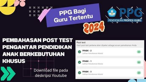 Jawaban Latihan Pemahaman Post Test Modul 3 PPABK Topik 1 3 PPG