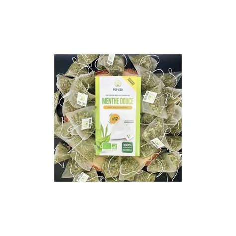 TISANE CBD BIO À LA MENTHE DOUCE EN SACHETS POP CBD