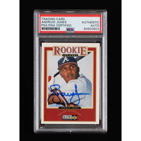 Andruw Jones Signed 1997 Collector S Choice 1 PSA Pristine Auction