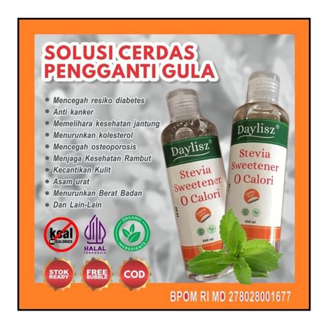 Jual Produk Stevia Gula Tetes Termurah Dan Terlengkap Juli 2024 Bukalapak