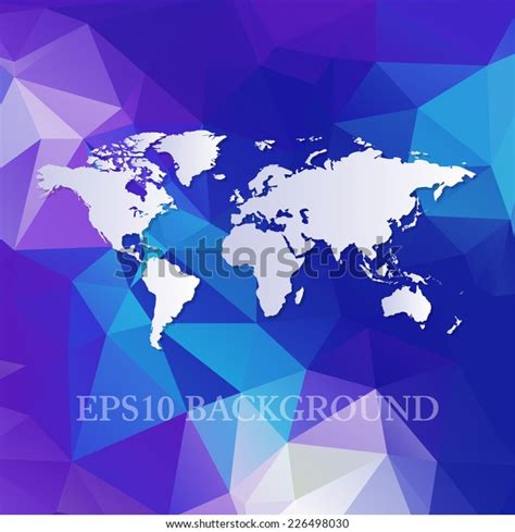 Vector Polygon World Map Background Stock Vector Royalty Free