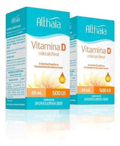 Kit 2 Vitamina D3 Colecalciferol 500 UI Althaia 20 Ml MercadoLibre