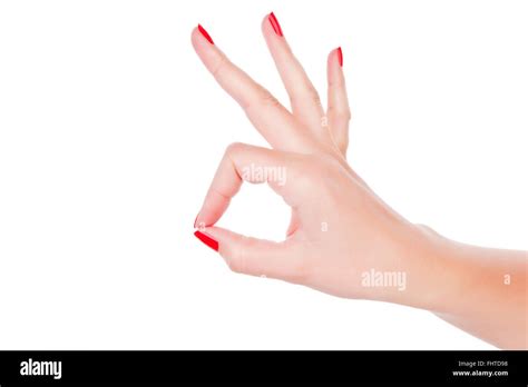 Female Hand Showing The OK Sign Stock Photo Alamy