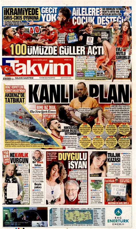 Takvim Gazetesi Takvim Manşet Oku Haberler 16 Ekim 2023
