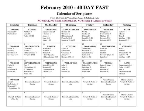 Printable Daniel Fast Food List