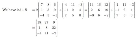 addition and subtraction of matrices example solved problem