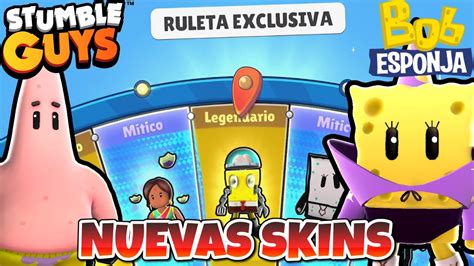 Las NUEVAS SKINS De BOB ESPONJA X STUMBLE GUYS 0 60 Stumbleguys