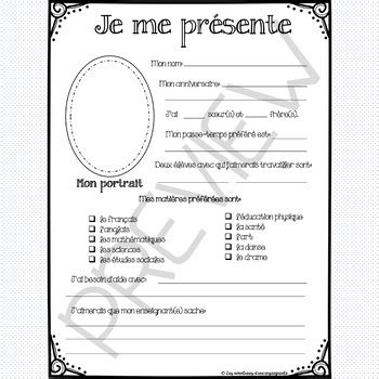 La rentrée scolaire Je me présente Back to School All about me