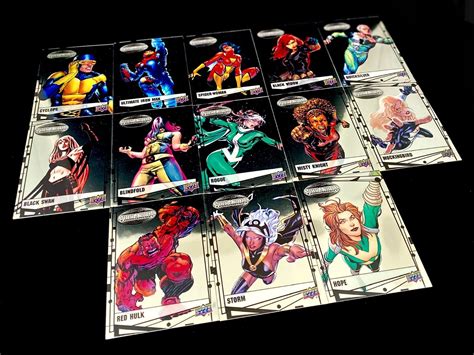 Upper Deck Marvel Vibranium Set Of Trading Cards Metallic Foil