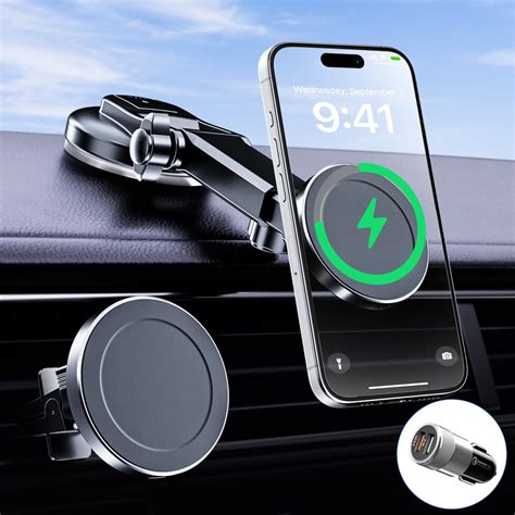 Eazpower Support Telephone Voiture Induction IPhone Magsafe Chargeur