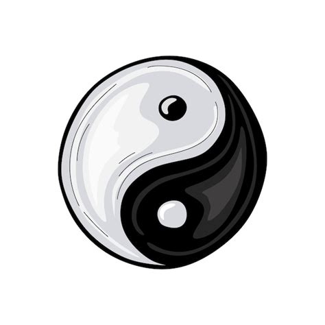Illustration Vectorielle Du Symbole Yin Yang Vecteur Premium