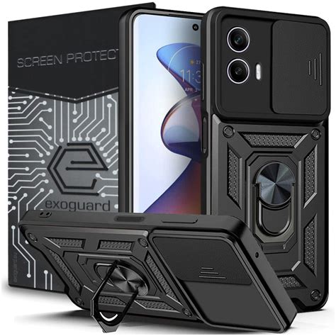 Etui Exoguard Camshield Szkło Motorola Moto G73 5G Pancerne Case