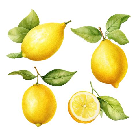 Watercolor Lemon Clipart Lemon Clipart Watercolor Clipart Watercolor