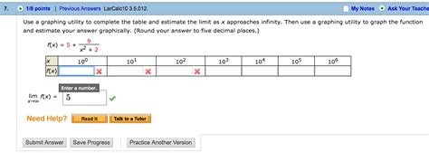 solved use a graphing utility to complete the table and