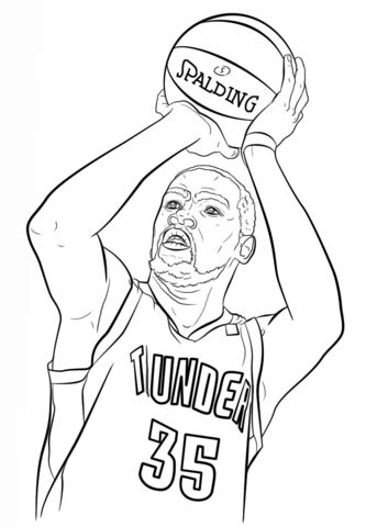 Kevin Durant Coloring Page Free Printable Coloring Pages