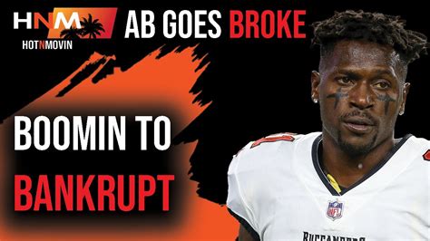 Ex NFL Player Antonio Brown Joins The List Of Broke Athletes Files For