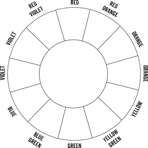 Free Printable Color Wheel Templates