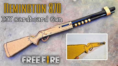 How To Make Cardboard Gun Remington 870 Shoot Gun Diy Cardboard Gun