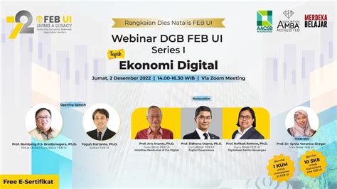 Webinar DGBF FEB UI Series I YouTube