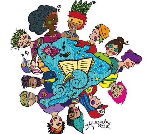 A Group Of People Standing Around Each Other With An Open Book In The