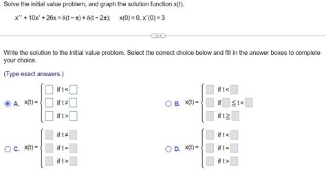 solve the initial value problem and graph the