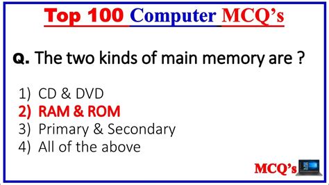 top 100 computer fundamental mcq computer fundamental mcq questions with answers youtube