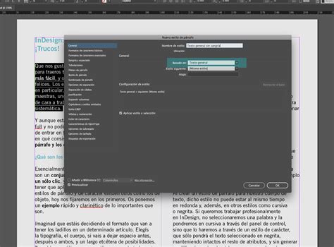 InDesign Estilos de párrafo y carácter Trucos Rayitas Azules