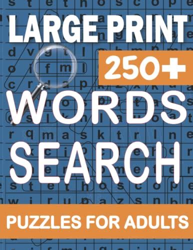 Large Print Word Search Puzzles Book For Adults Big Puzzles Book With