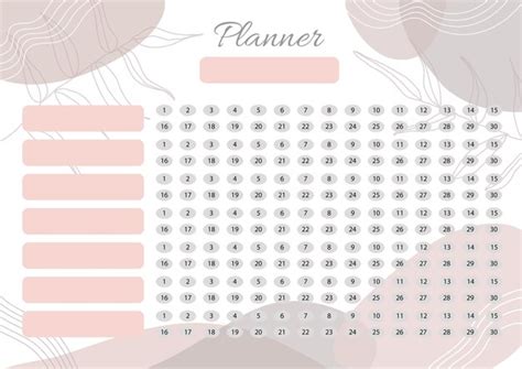 Plantilla De Planificaci N Mensual Planificador Mensual En Blanco En