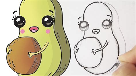 Cómo dibujar un Aguacate Kawaii YouTube