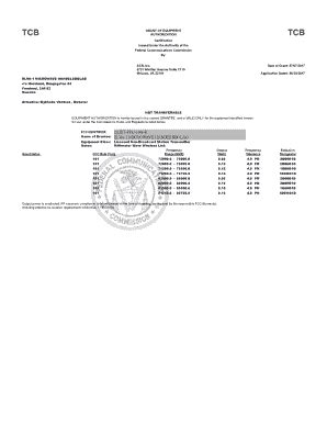 Fillable Online FCC OET TCB Form 731 Grant Of Equipment Authorization