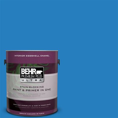 BEHR Premium Plus Ultra 1 Gal P510 6 Brilliant Blue Eggshell Enamel