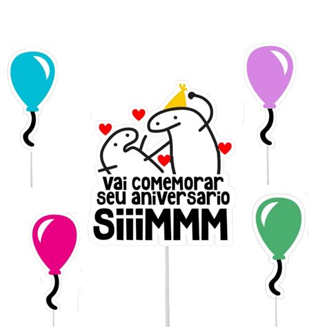 Topo Topper Decoração De Bolo Enfeite Flork Faz a Boa