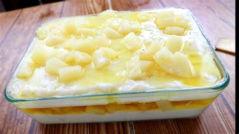 DELICIA DE PIÑA un postre que tienes que probar fácil y sin horno