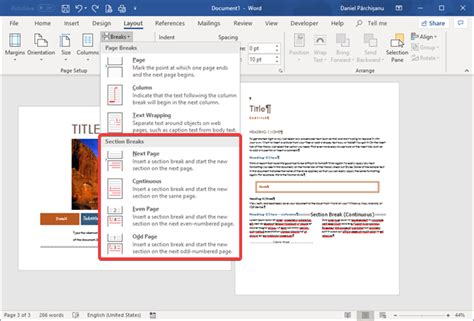 Sections In Word