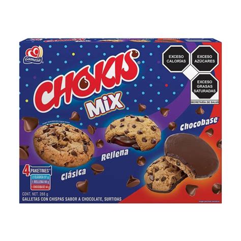 Galletas Gamesa Chokis Mix Surtidas Con Chispas Sabor Chocolate 288 G